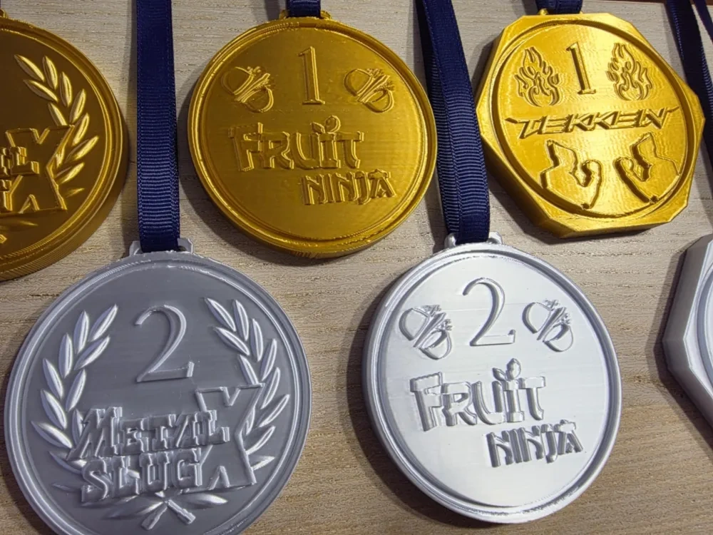 Metal Slug, Tekken, Mario Kart, Fruit Ninja 奖牌 - 免费 3D 打印模型 - MakerWorld