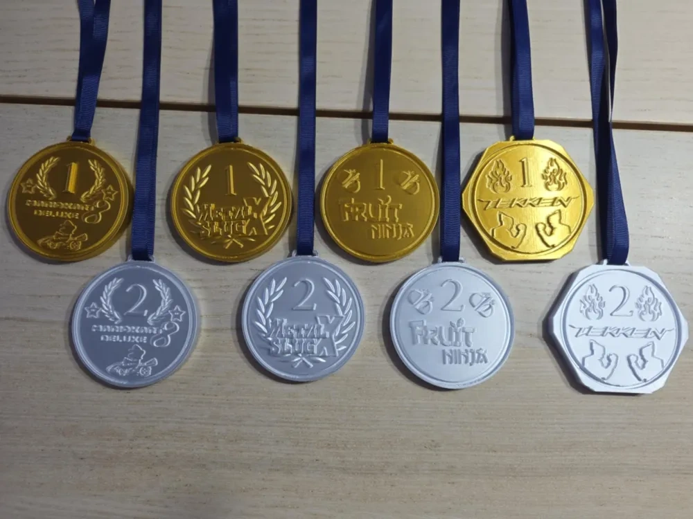 Metal Slug, Tekken, Mario Kart, Fruit Ninja 奖牌 - 免费 3D 打印模型 - MakerWorld