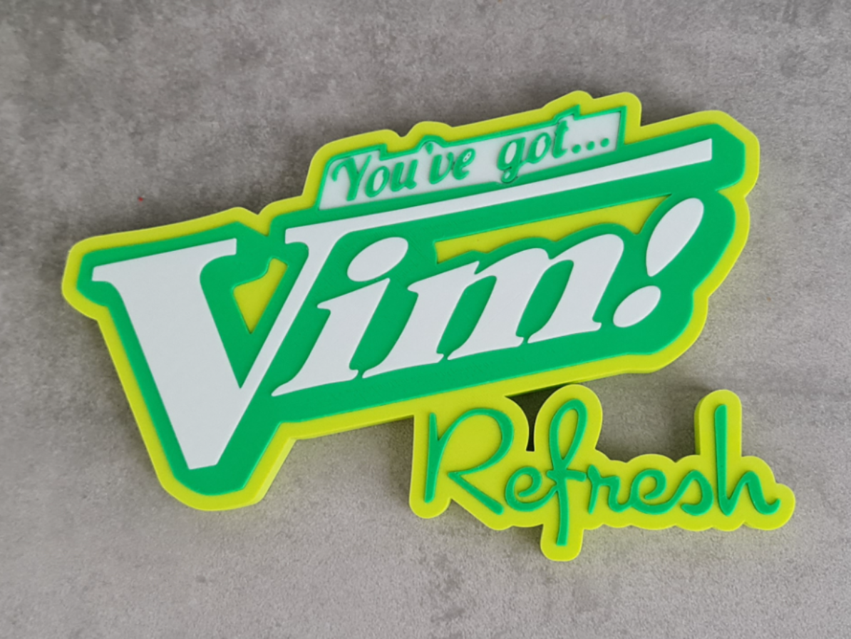 Vim! 提神标志 / 招牌 辐射 - 免费 3D 打印模型 - MakerWorld