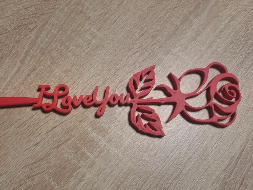 情人节玫瑰 - 我爱你 - 免费 3D 打印模型 - MakerWorld