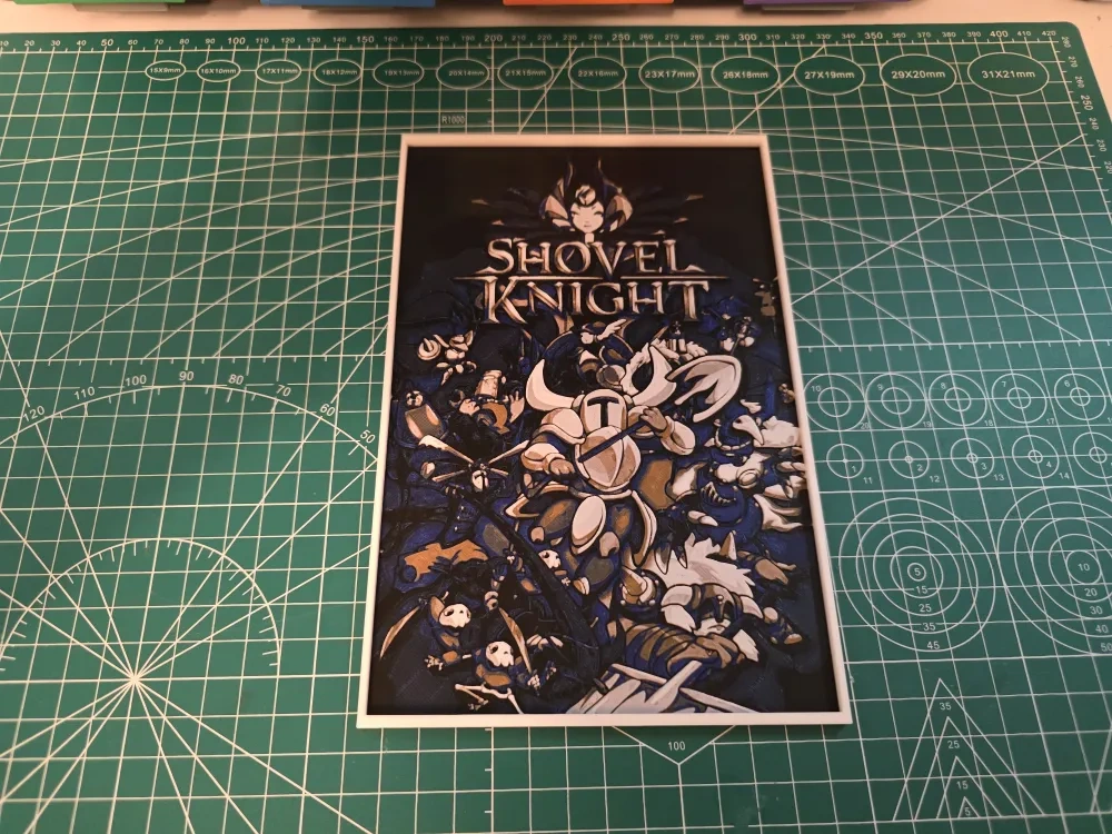 Shovel Knight 游戏海报 - Hueforge 艺术 - 免费 3D 打印模型 - MakerWorld