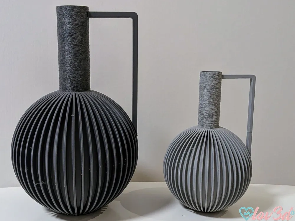 现代壶形花瓶 (带棱纹 & 模糊) - 免费 3D 打印模型 - MakerWorld