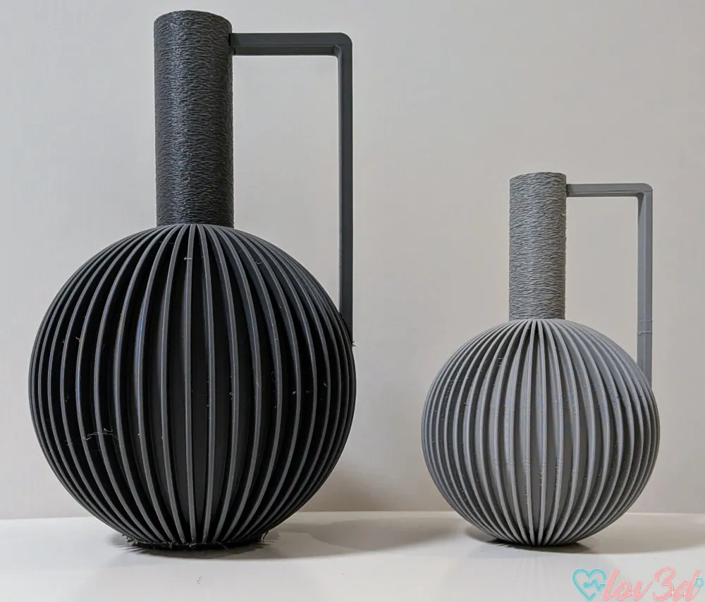 现代壶形花瓶 (带棱纹 & 模糊) - 免费 3D 打印模型 - MakerWorld