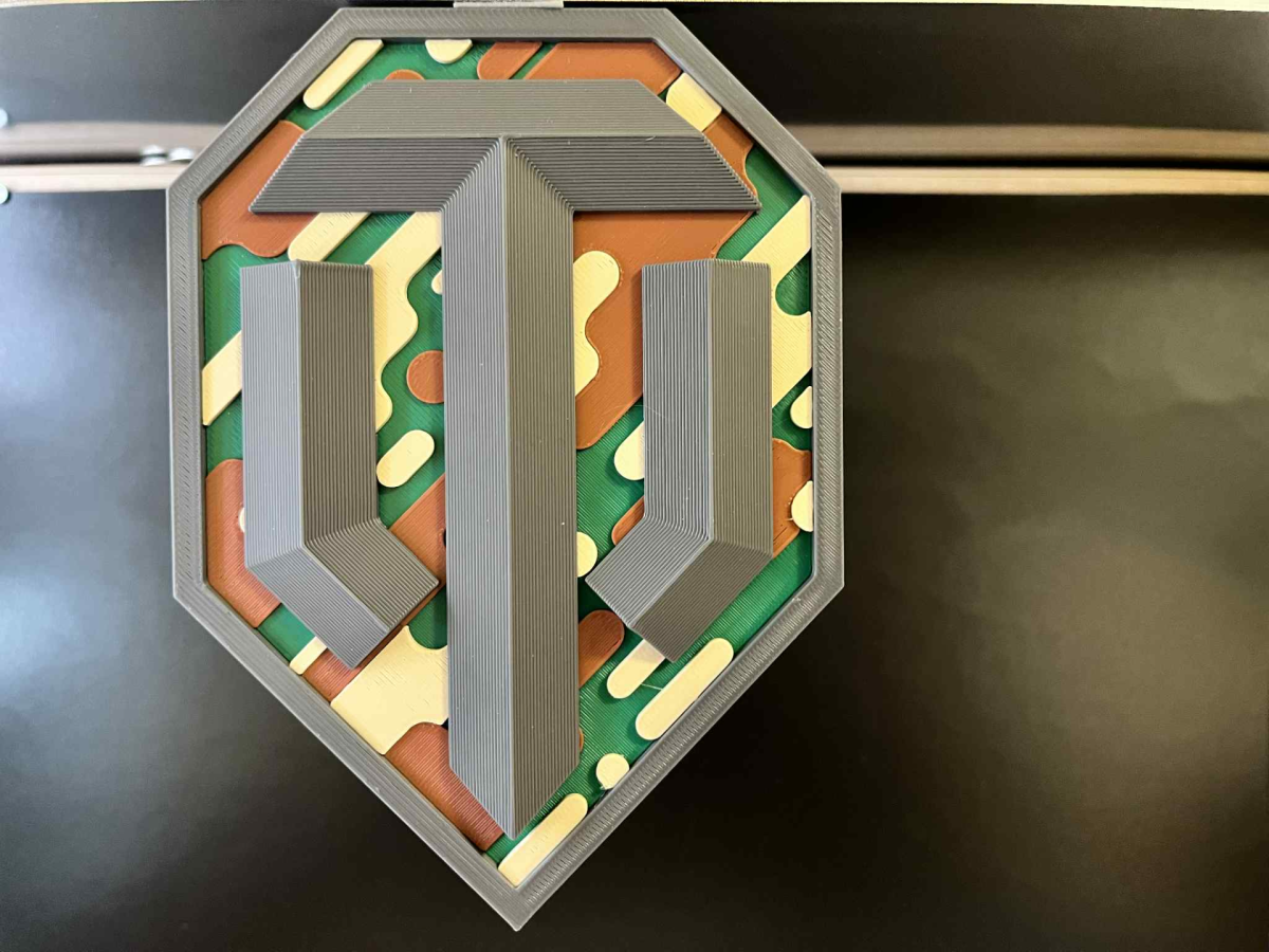 WoT 徽标盾牌纹章–迷彩徽章 AMS 无需支撑 - 免费 3D 打印模型 - MakerWorld