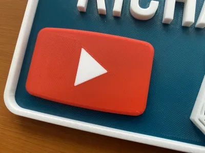 YouTube 标志 (无 AMS) - 免费 3D 打印模型 - MakerWorld
