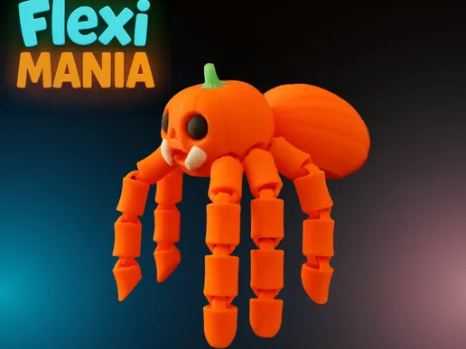 可活动的南瓜蜘蛛 – 万圣节版 - 免费 3D 打印模型 - MakerWorld