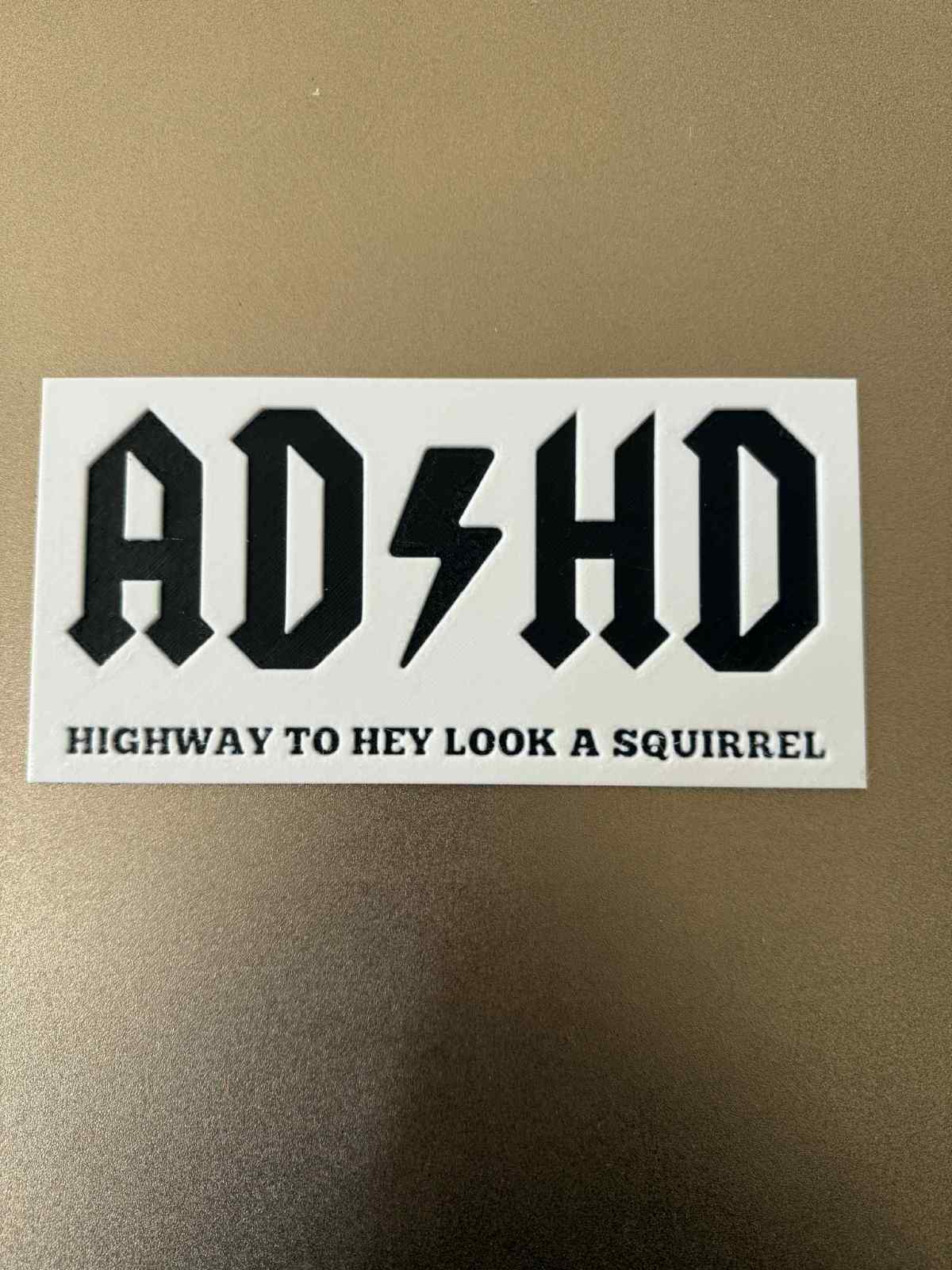 注意力缺陷多动障碍标志 - 免费 3D 打印模型 - MakerWorld