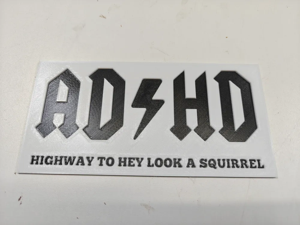 注意力缺陷多动障碍标志 - 免费 3D 打印模型 - MakerWorld