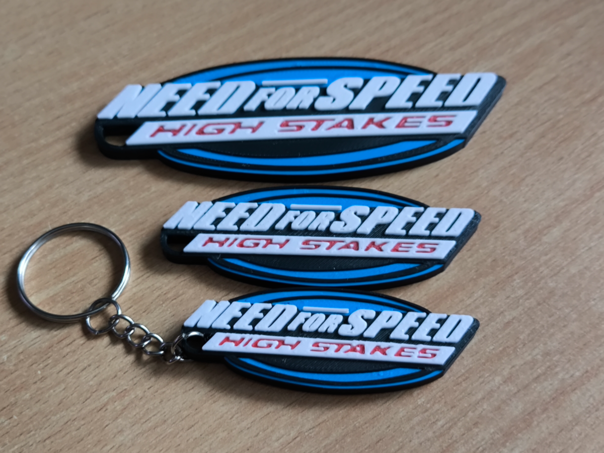 极品飞车4 - 孤注一掷 - 标志 - 钥匙扣 - 免费 3D 打印模型 - MakerWorld