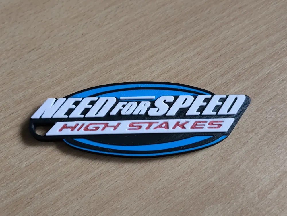 极品飞车4 - 孤注一掷 - 标志 - 钥匙扣 - 免费 3D 打印模型 - MakerWorld