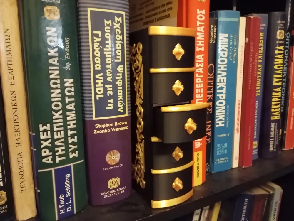 逼真的书立摆件抽屉首饰盒 - 免费 3D 打印模型 - MakerWorld