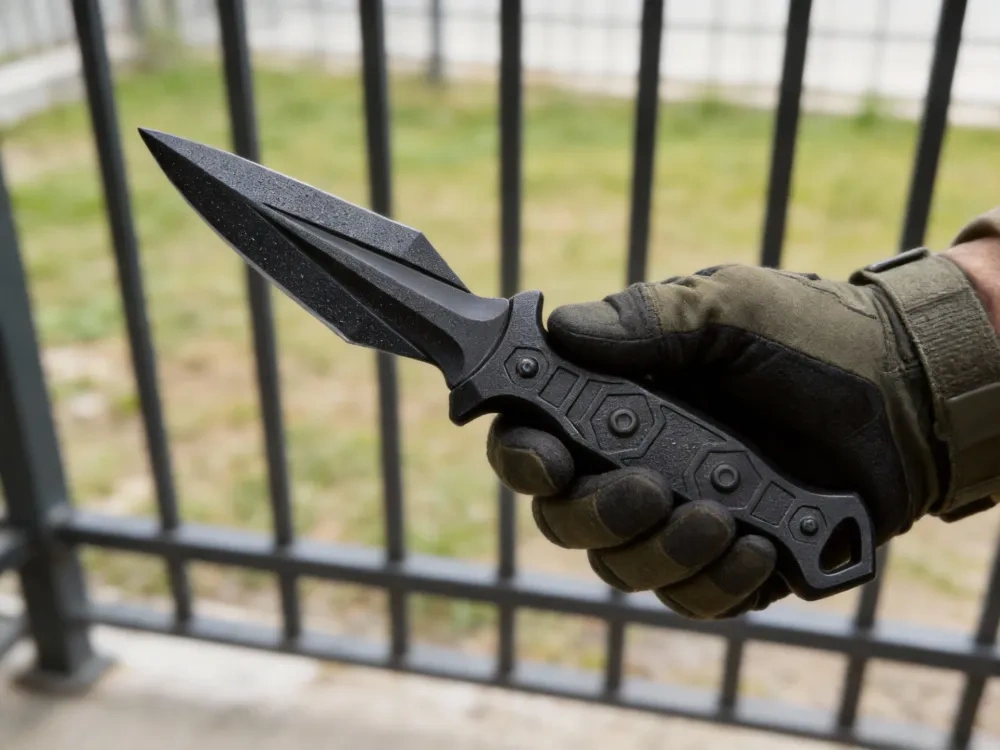 点阵图案挂绳孔战术匕首 - 免费 3D 打印模型 - MakerWorld