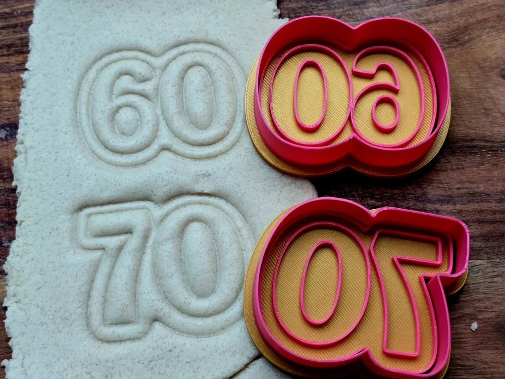 生日 60 70 饼干压模年龄 - 免费 3D 打印模型 - MakerWorld