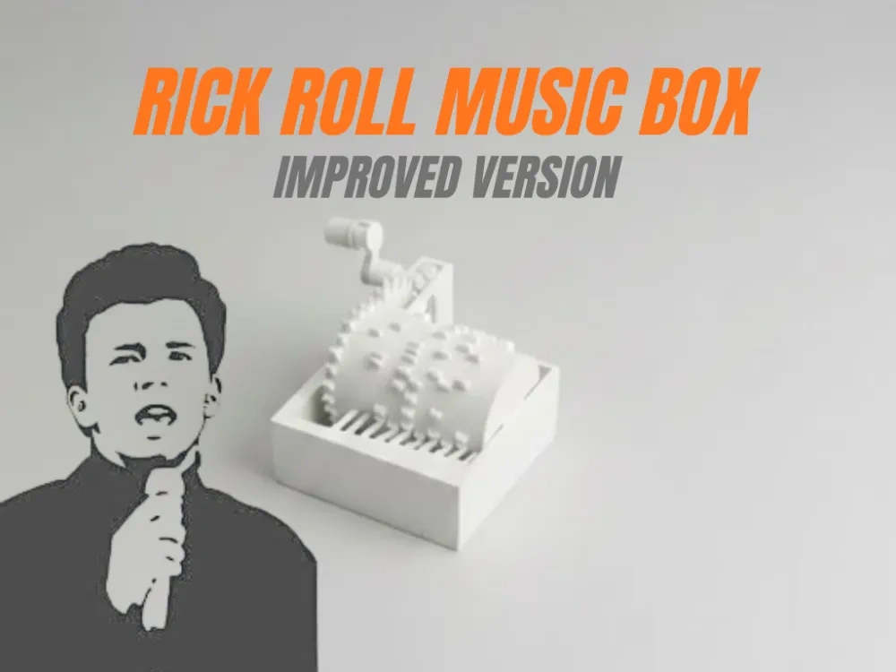 Rick Roll 音乐盒 [改进版] - 免费 3D 打印模型 - MakerWorld