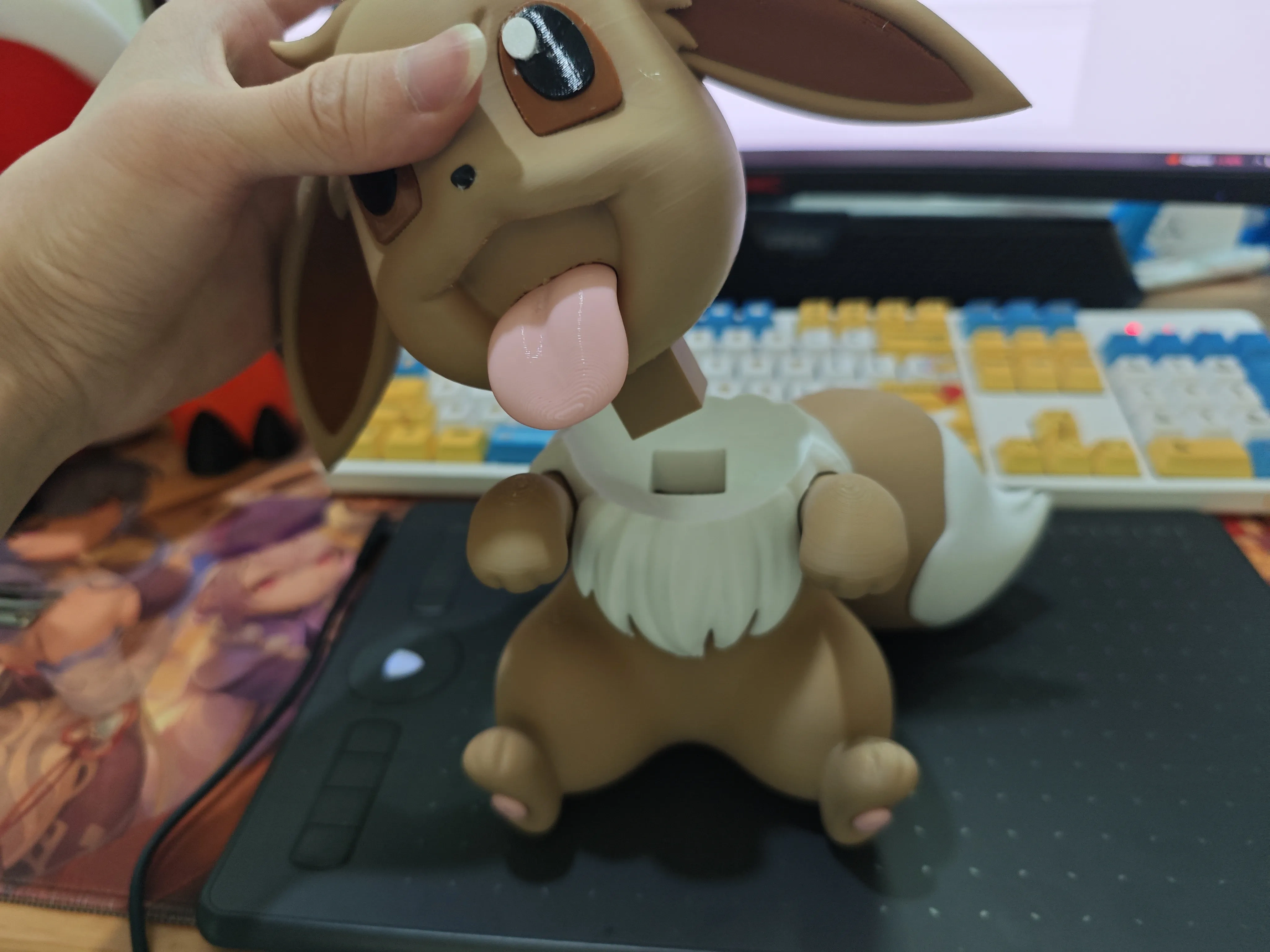 Pokemon - Eevee (Making a face) - Free 3D Print Model - MakerWorld