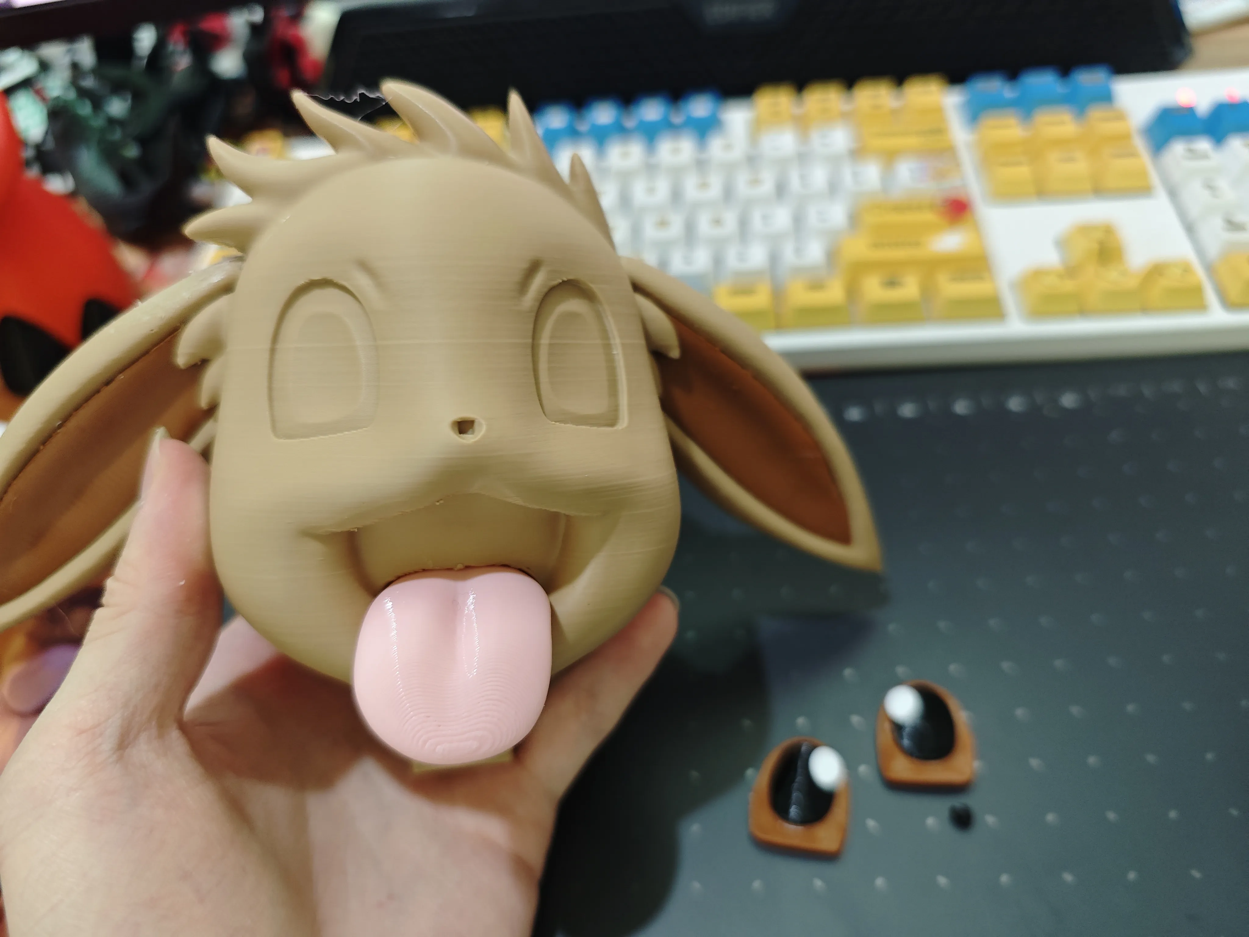 Pokemon - Eevee (Making a face) - Free 3D Print Model - MakerWorld
