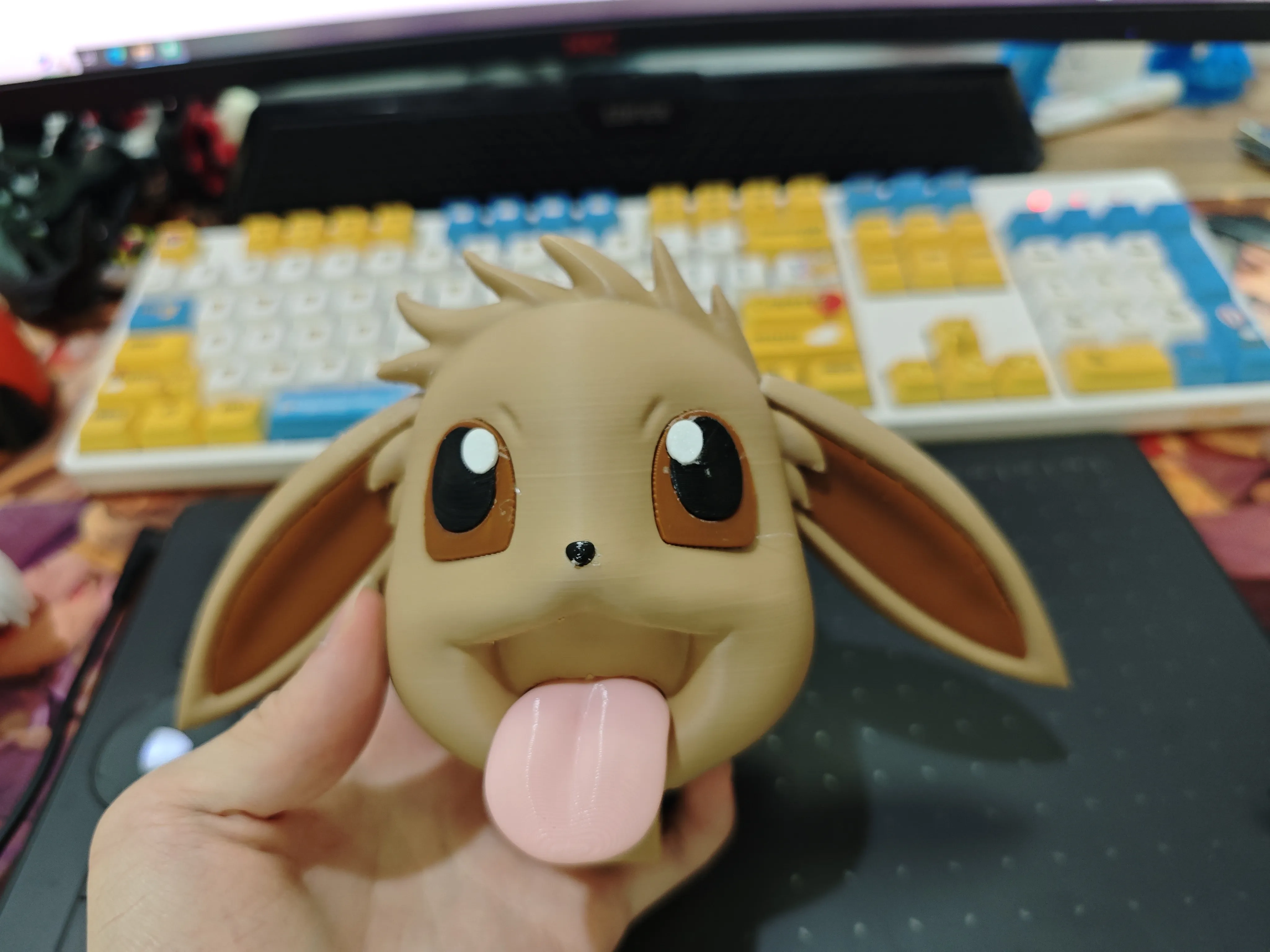 Pokemon - Eevee (Making a face) - Free 3D Print Model - MakerWorld